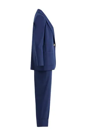 GIZIA Dark Navy Single-button Blazer Suit