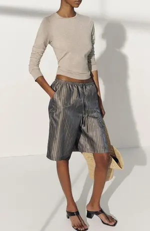 REFORMATION Sandy Striped Shorts