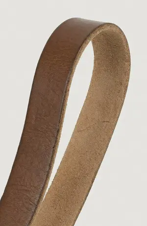 MODENAIRE Leather Belt With Engraved Buckle