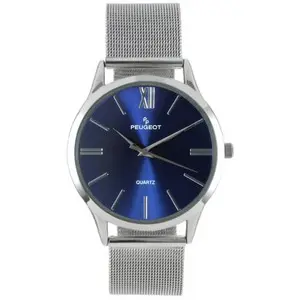 PEUGEOT Stainless Steel Mesh Bracelet Watch - Blue