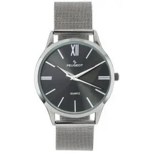 PEUGEOT Stainless Steel Mesh Bracelet Watch - Grey