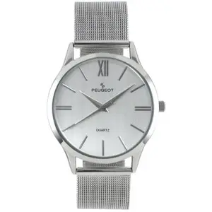 PEUGEOT Stainless Steel Mesh Bracelet Watch - Silver