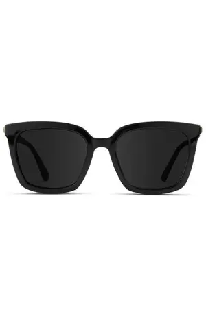 WMP EYEWEAR Madison Oversized Square Polarized Sunglasses Black