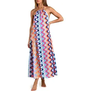 SUNSHINE 79 Untamed Tropics Halter Maxi Dress