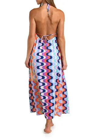SUNSHINE 79 Untamed Tropics Halter Maxi Dress
