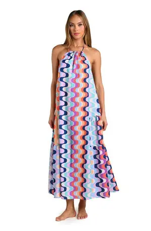 SUNSHINE 79 Untamed Tropics Halter Maxi Dress