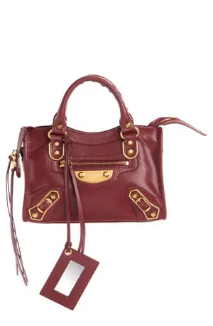 Balenciaga Mini Le City Uptown Leather Top Handle Bag