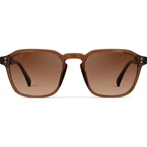 WMP EYEWEAR Francis52mm Geometric Square Polarized Sunglasses Terracotta Brown