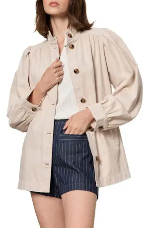 Sanctuary Carrie Oversize Denim Jacket - White/dark Opal