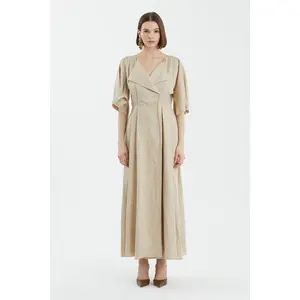 GIZIA Wrap Pleated Dress