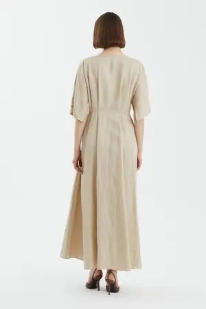 GIZIA Wrap Pleated Dress