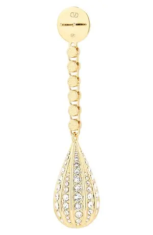 Valentino Garavani Linear Drop Earrings With Crystal Embellishments