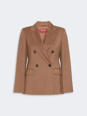 Max Mara Plain-weave Wool Double-breasted Jacket