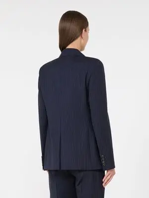 Max Mara Plain-weave Wool Double-breasted Jacket