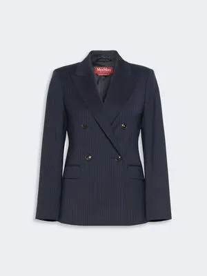 Max Mara Plain-weave Wool Double-breasted Jacket