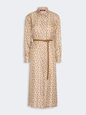 Max Mara Silk Shirt Dress - Beige
