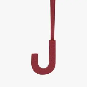 Cuyana Letter Keychain J - Ruby/nude