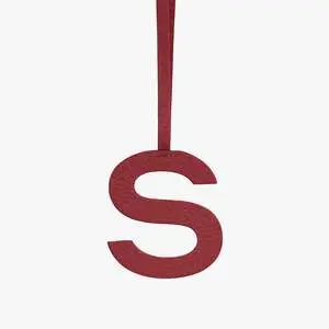 Cuyana Letter Keychain S - Ruby/nude