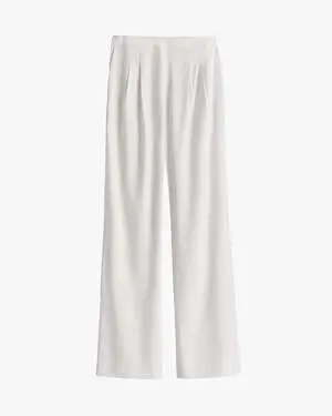 Cuyana Linen Pleated Wide-leg Pant - Ecru