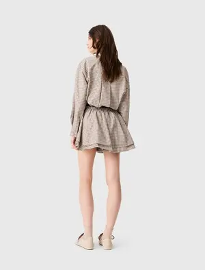 Maje Short Rhinestone Checked Dress