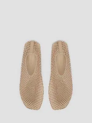 Christopher Esber Minette Embellished Mesh Ballerina Flats