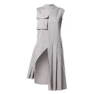 METAMORPHOZA Sleeveless Pleated Tunic With Front Pocket
