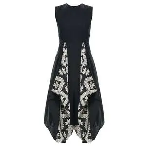 METAMORPHOZA Sleeveless Dress With Embroidered Details - Black
