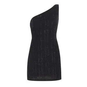 MIRIMALIST Vega Tweed Mini Dress - Black