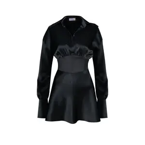 VESTIAIRE D'UN OISEAU LIBRE V-corset Mini Dress - Black
