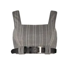 VESTIAIRE D'UN OISEAU LIBRE Stripes Wool Top - Grey