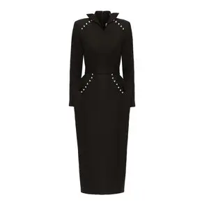 JULIA ALLERT Studded Tailored Midi Dress