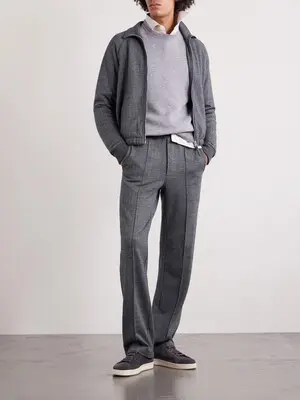 TOM FORD Straight-leg Herringbone Drawstring Trousers