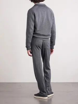 TOM FORD Straight-leg Herringbone Drawstring Trousers