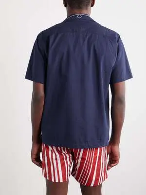 Orlebar Brown Maitan Embroidered Cotton Shirt