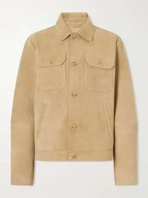 Polo Ralph Lauren Panelled Suede Jacket - Beige