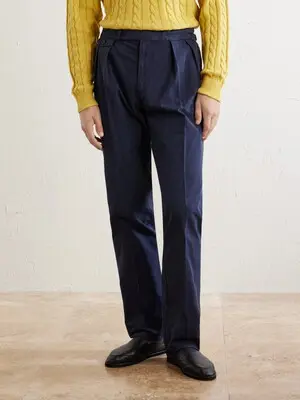 Polo Ralph Lauren Pleated Stretch Cotton Trousers