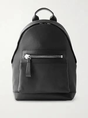 TOM FORD Buckley Full-grain Leather Backpack - Black