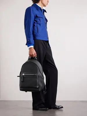TOM FORD Buckley Full-grain Leather Backpack - Black