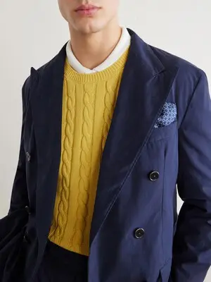 Polo Ralph Lauren Double-breasted Cotton-canvas Suit Jacket