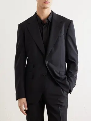 TOM FORD Shelton Stretch-wool Jacket - Black