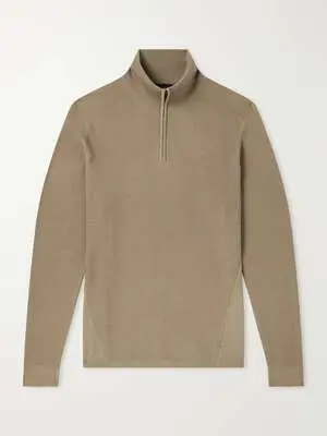 Sease Waffle Turtle-neck Wool-knitted Sweater - Beige