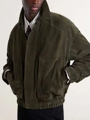 Saint Laurent Suede Blouson Jacket