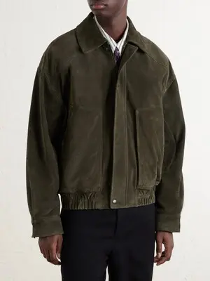 Saint Laurent Suede Blouson Jacket