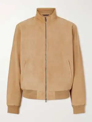 Polo Ralph Lauren Suede Bomber Jacket - Beige