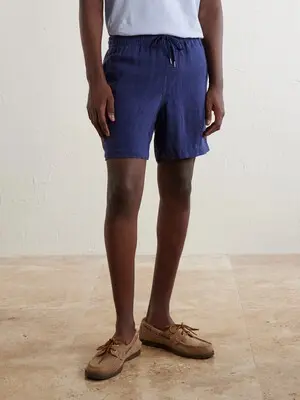 Polo Ralph Lauren Straight-leg Linen Shorts - Blue