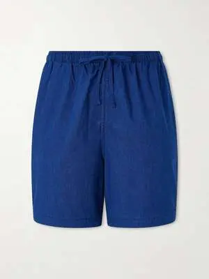 Polo Ralph Lauren Wide-leg Cotton-woven Shorts - Blue