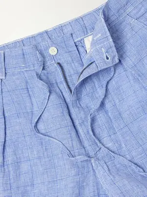 Polo Ralph Lauren Wide-leg Checked Linen Trousers