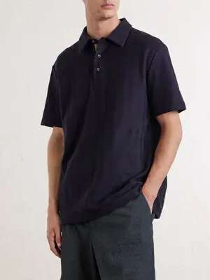Paul Smith Organic Herringbone Cotton-piqué Polo Shirt