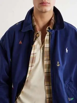 Polo Ralph Lauren Embroidered Cotton-twill Blouson Jacket