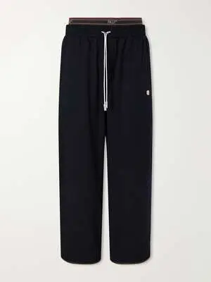 PALY HOLLYWOOD Wide-leg Wool-blend Sweatpants